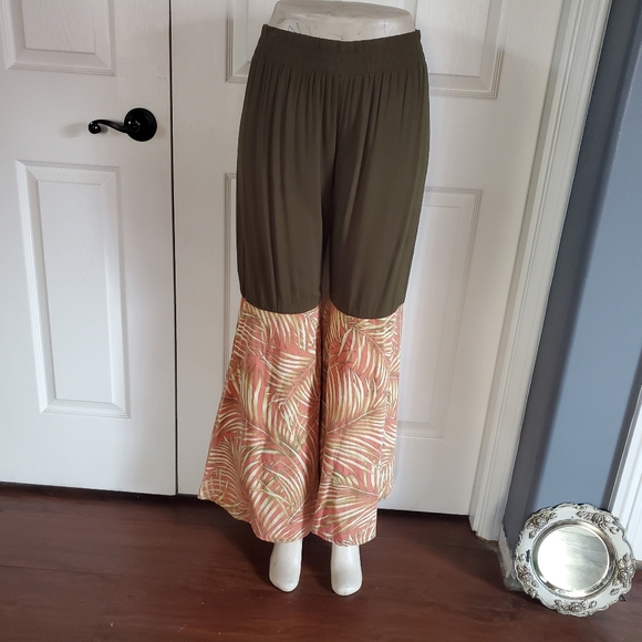 BeBop | Pants & Jumpsuits | Bebop Pullon Mixed Media Wideleg Pants ...